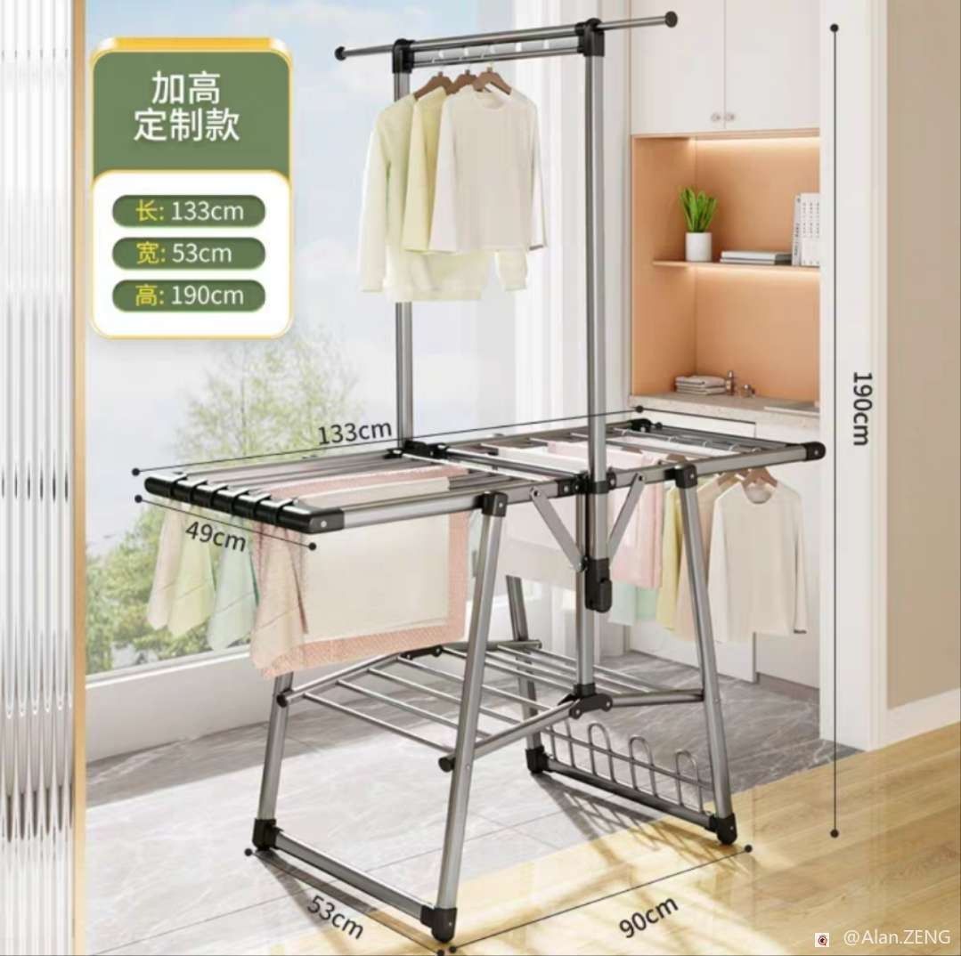 Foldable clothes rack, Furniture & Home Living, Home Improvement ...