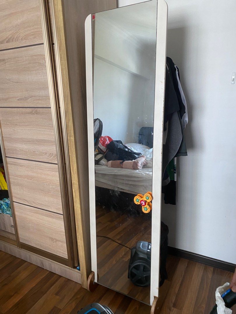 Full body mirror with racks behind, Furniture & Home Living, Furniture ...