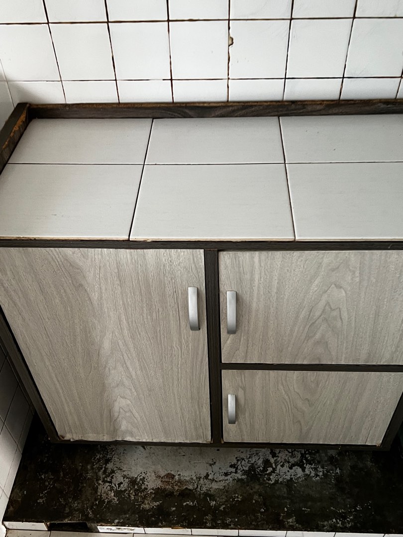 Gas stove cupboard with storage drawers, Furniture & Home Living ...
