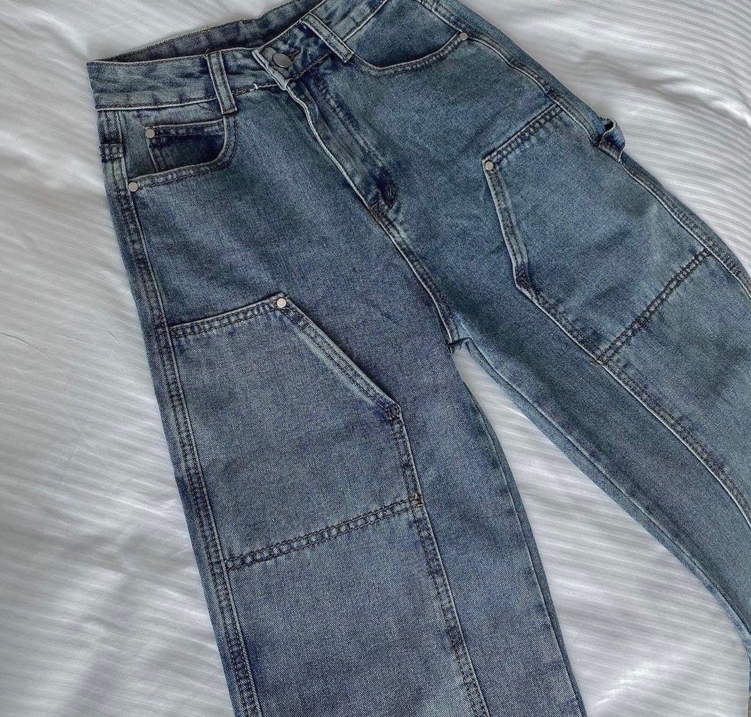 girl almighty cow boy jeans, Women's Fashion, Bottoms, Jeans on Carousell