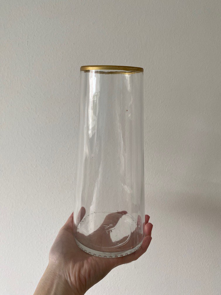 Gold Rim Flower Vase, Furniture & Home Living, Home Decor, Vases ...