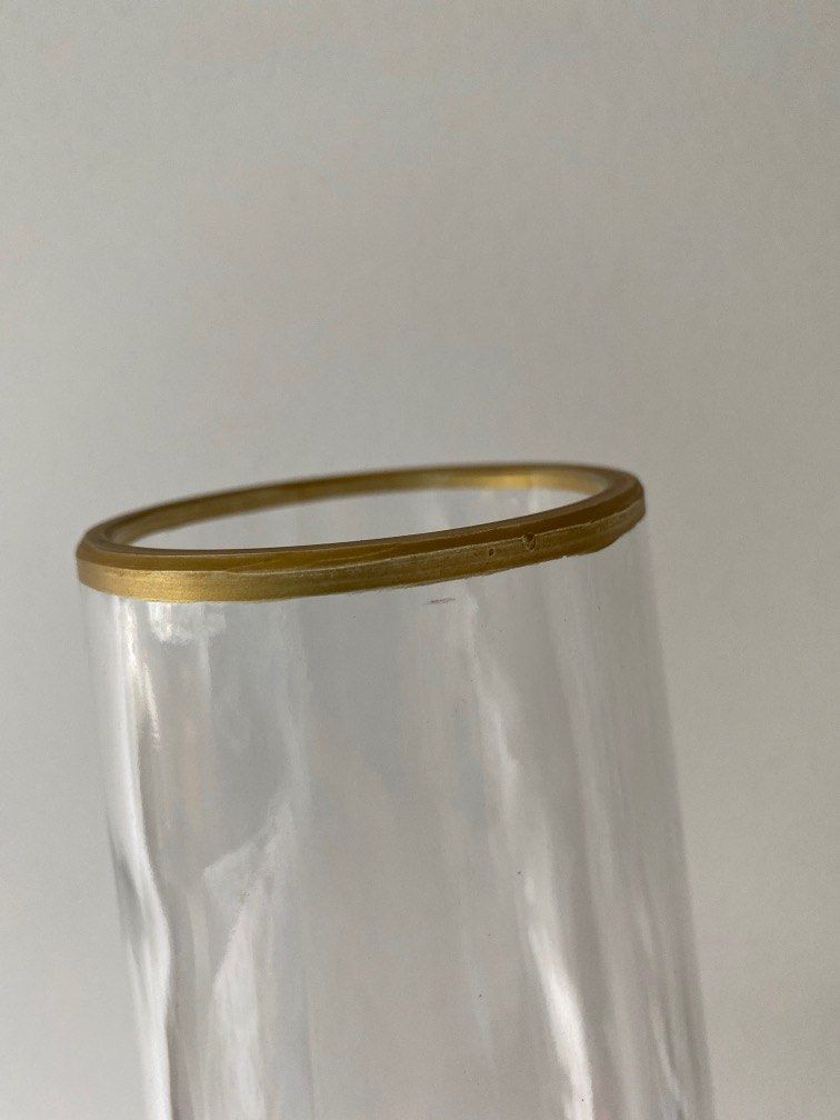 Gold Rim Flower Vase, Furniture & Home Living, Home Decor, Vases ...