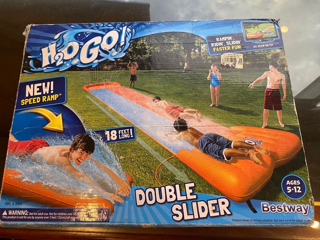H2O go double slider water slide, Hobbies & Toys, Toys & Games on Carousell
