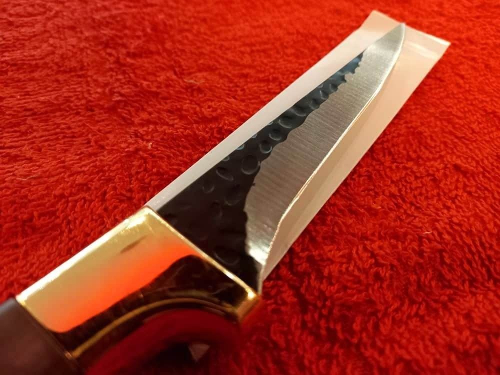 Hammer Forged Full Tang Boning Knife with Brass Rivet Wood Resin Handle ...