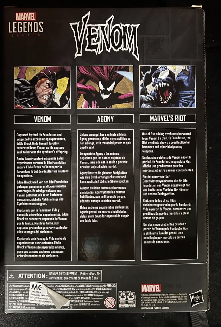 Hasbro Marvel Legends Venom Symbiote Multipack feature Venom, Riot ...
