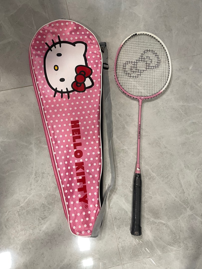 Hello Kitty Badminton Racket with bag, Sports Equipment, Sports & Games ...