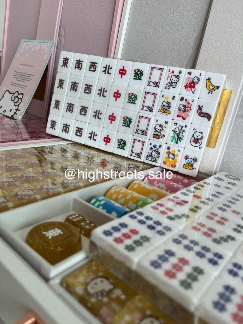 [CNY] Hello Kitty Mahjong Set Tiles (Jan 2023 Collection), Hobbies ...