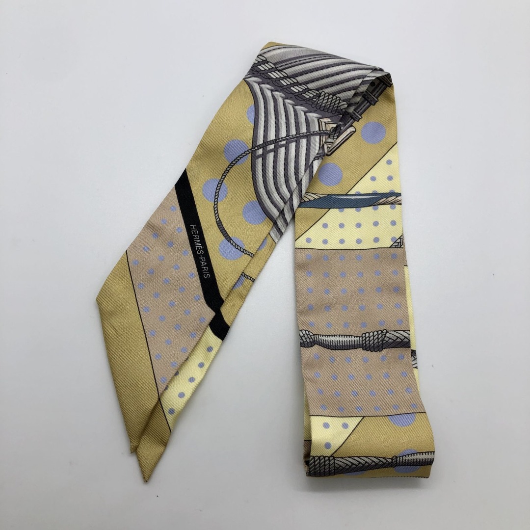 HERMES YELLOW ROPES SILK TWILLY 227031898 EK, Luxury, Accessories on ...