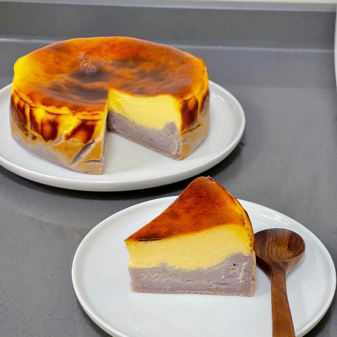 Homemade Yam Basque Burnt Cheesecake, Food & Drinks, Homemade Bakes on ...