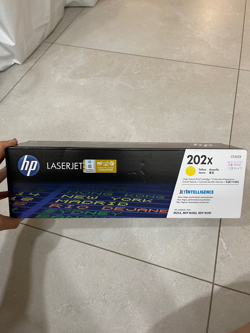 HP Laserjet Pro Printer Cartridge (202x YELLOW), Computers & Tech ...