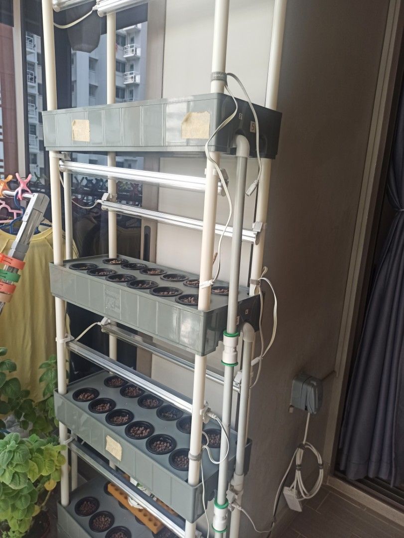 Hydroponics system 4 Tier, Furniture & Home Living, Gardening, Pots ...