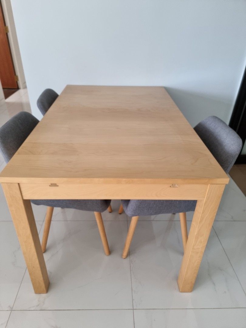 Ikea Extendable Dining Table, Furniture & Home Living, Furniture ...