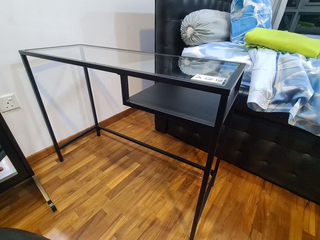 Ikea glass table, Furniture & Home Living, Furniture, Tables & Sets on ...