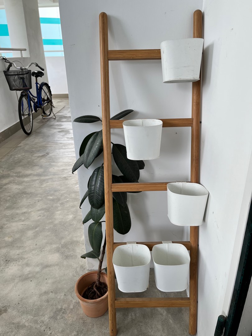 IKEA Plant Stand Ladder Stand, Furniture & Home Living, Gardening, Pots ...