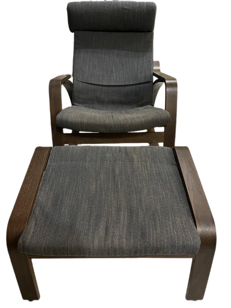 IKEA Poang Rocking Chair + Footstool, Furniture & Home Living ...