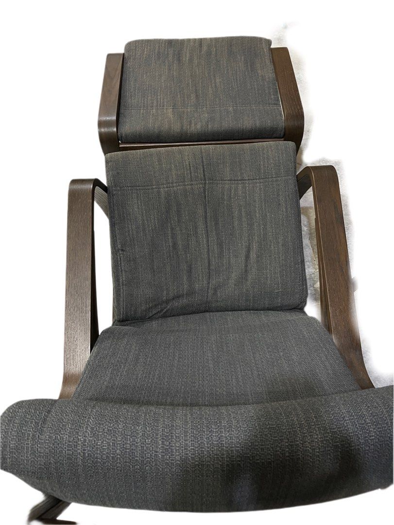 IKEA Poang Rocking Chair + Footstool, Furniture & Home Living ...