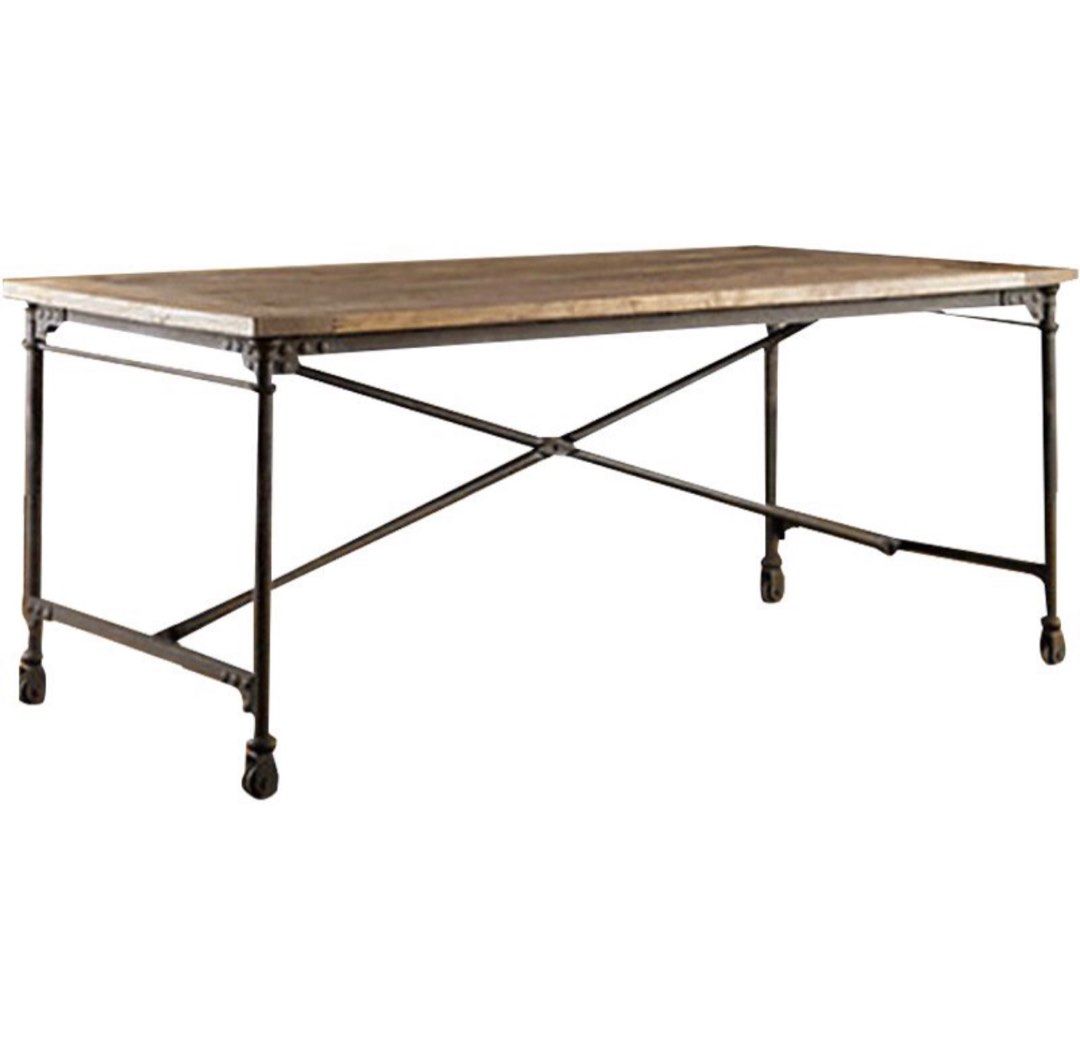 Industrial style study table, Furniture & Home Living, Furniture ...