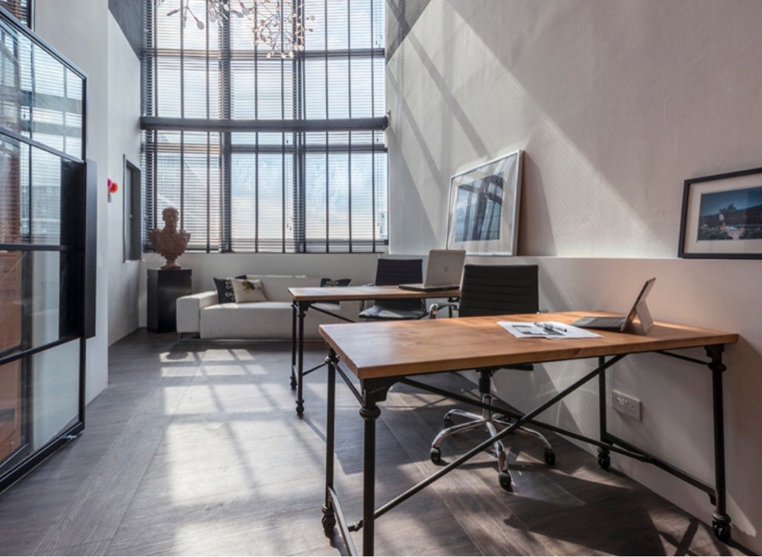 Industrial style study table, Furniture & Home Living, Furniture ...