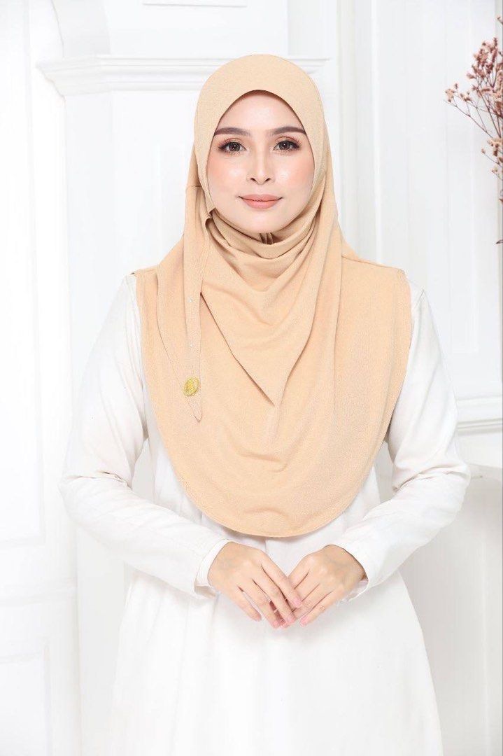 Instant hijab zakira | single loop instant shawl tudung | Mosscrepe tudung instant 3for$30 ...
