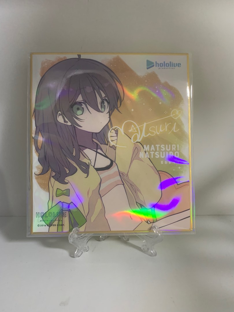 [instock] matsuri hololive shikishi, Hobbies & Toys, Memorabilia ...