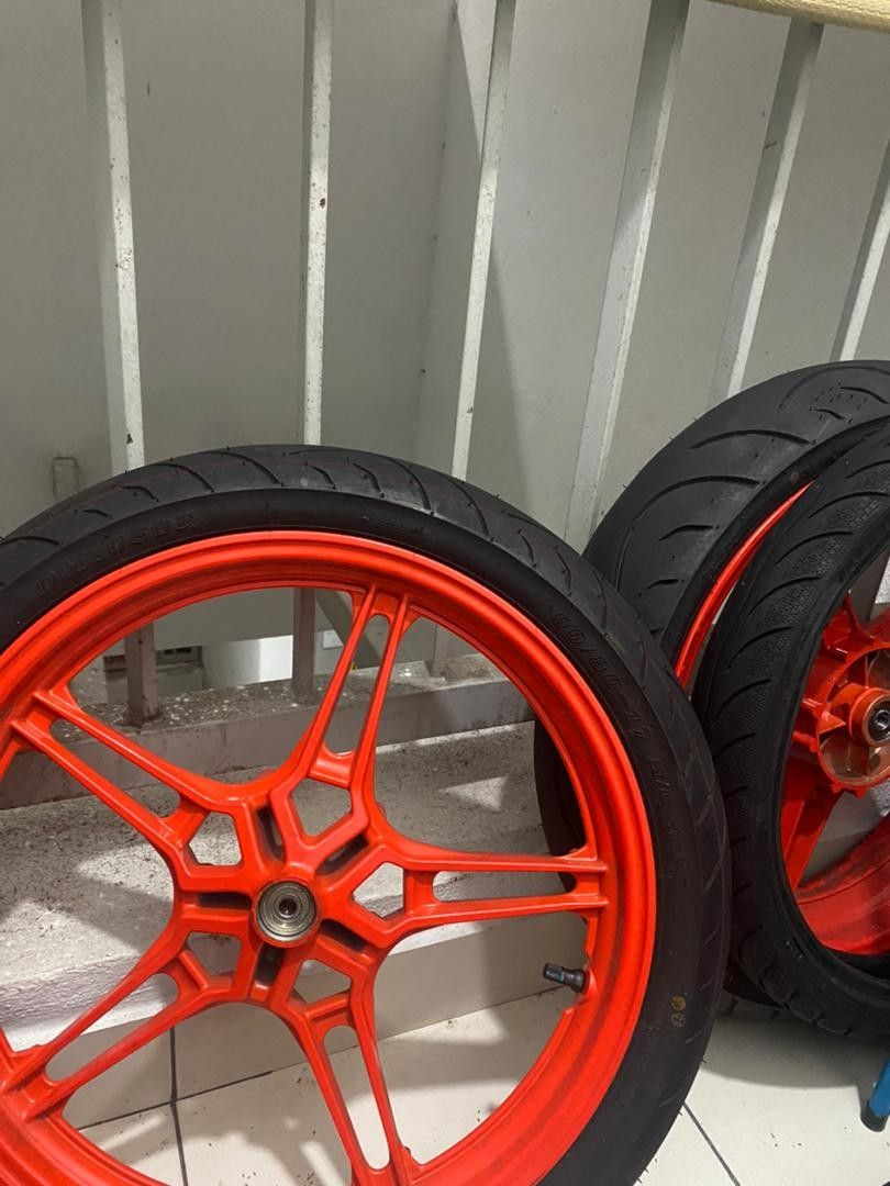 jual rim std y15 dan coverset, Motorbikes on Carousell