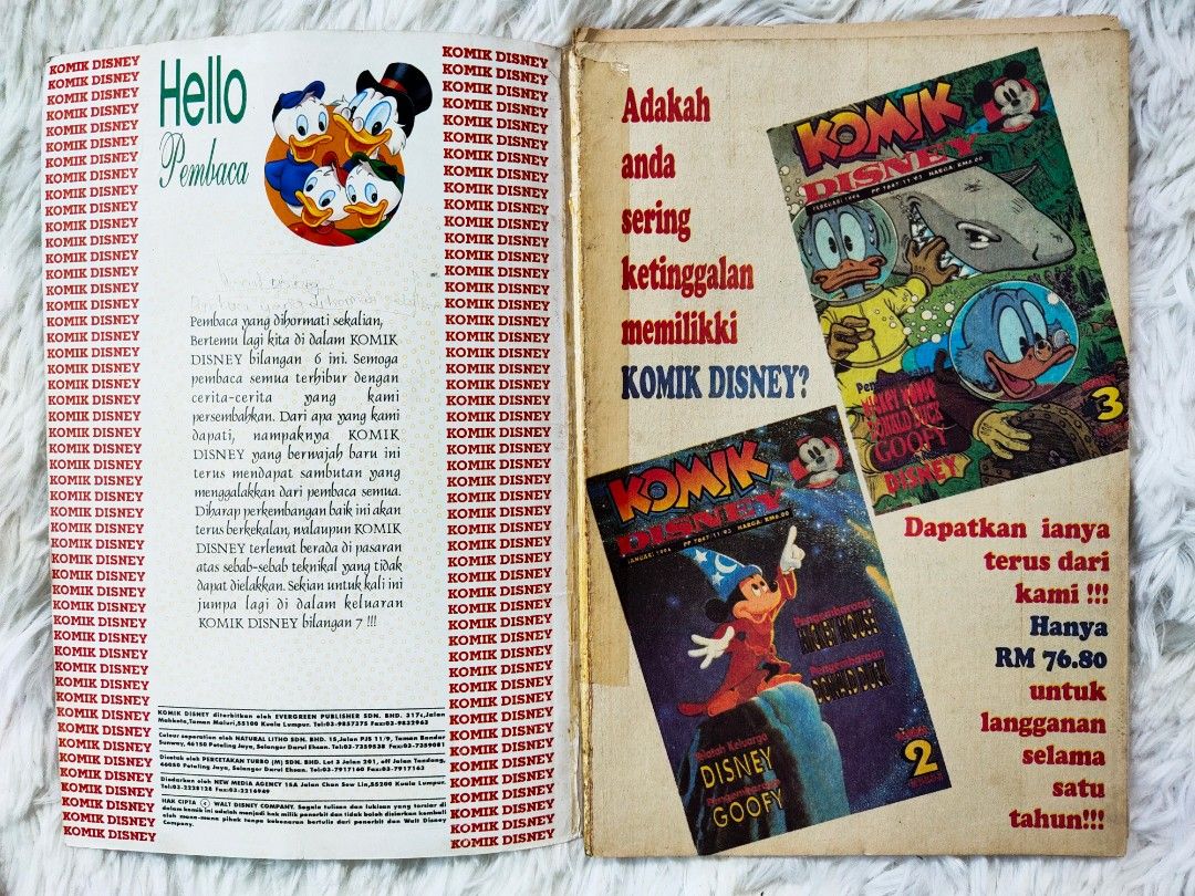 Komik Disney Mickey Mouse, Hobbies & Toys, Books & Magazines, Comics ...
