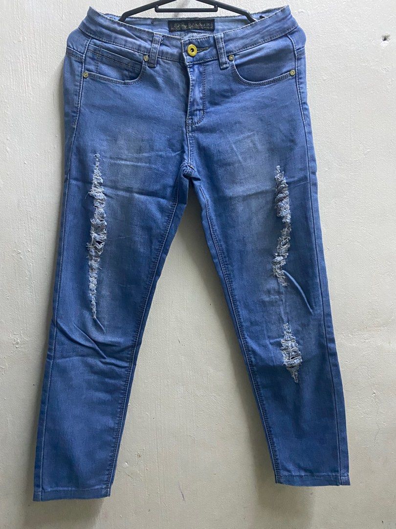 Ladiestattered Jeans Womens Fashion Bottoms Jeans On Carousell