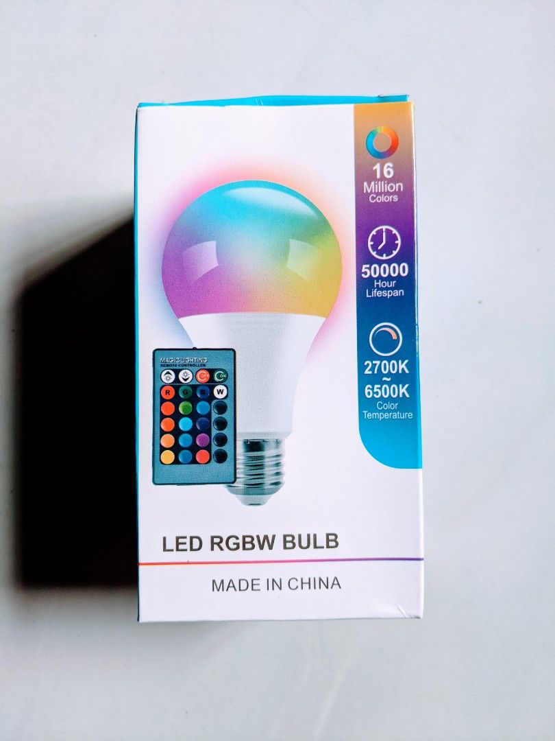 LED colour changing bulb flashing dimmable party disco clubbing remote ...