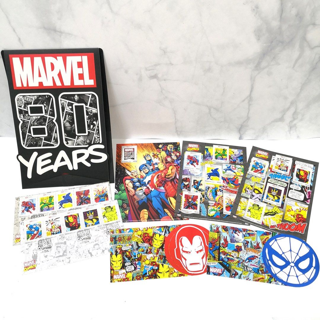 Limited Edition Official Pos Office Marvel 80 years Stamp Folder ...