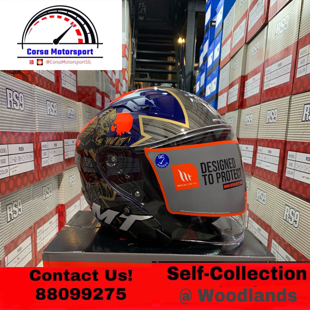 LIMITED EDITION!! PSB APPROVED!! MT Helmet SV Avenue Bushido Blue Grey ...