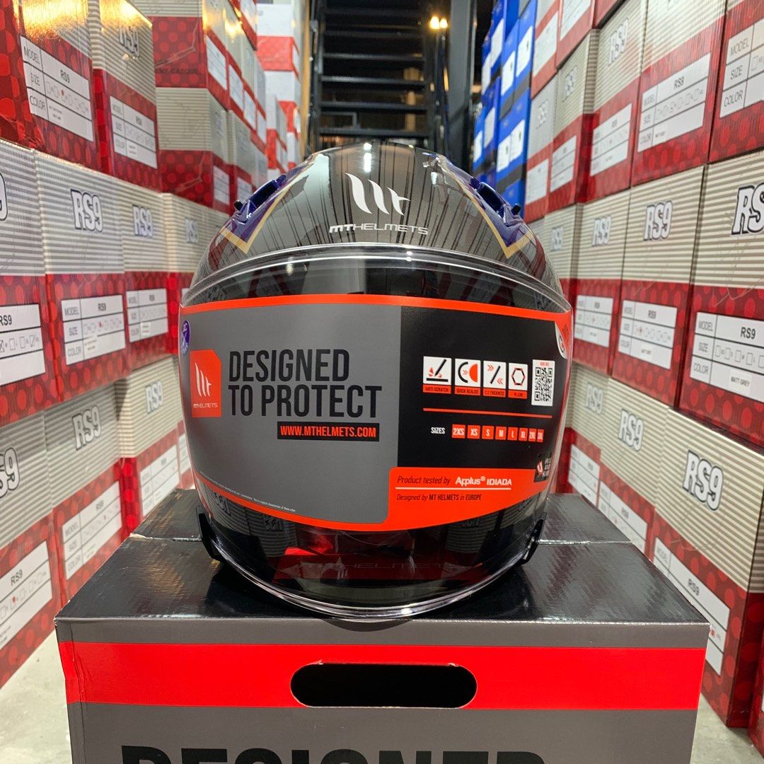 LIMITED EDITION!! PSB APPROVED!! MT Helmet SV Avenue Bushido Blue Grey ...