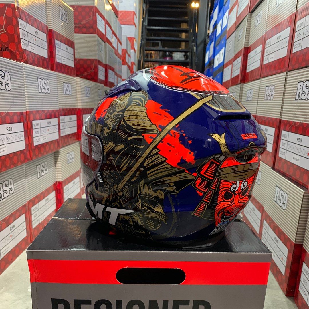 LIMITED EDITION!! PSB APPROVED!! MT Helmet SV Avenue Bushido Blue Grey ...