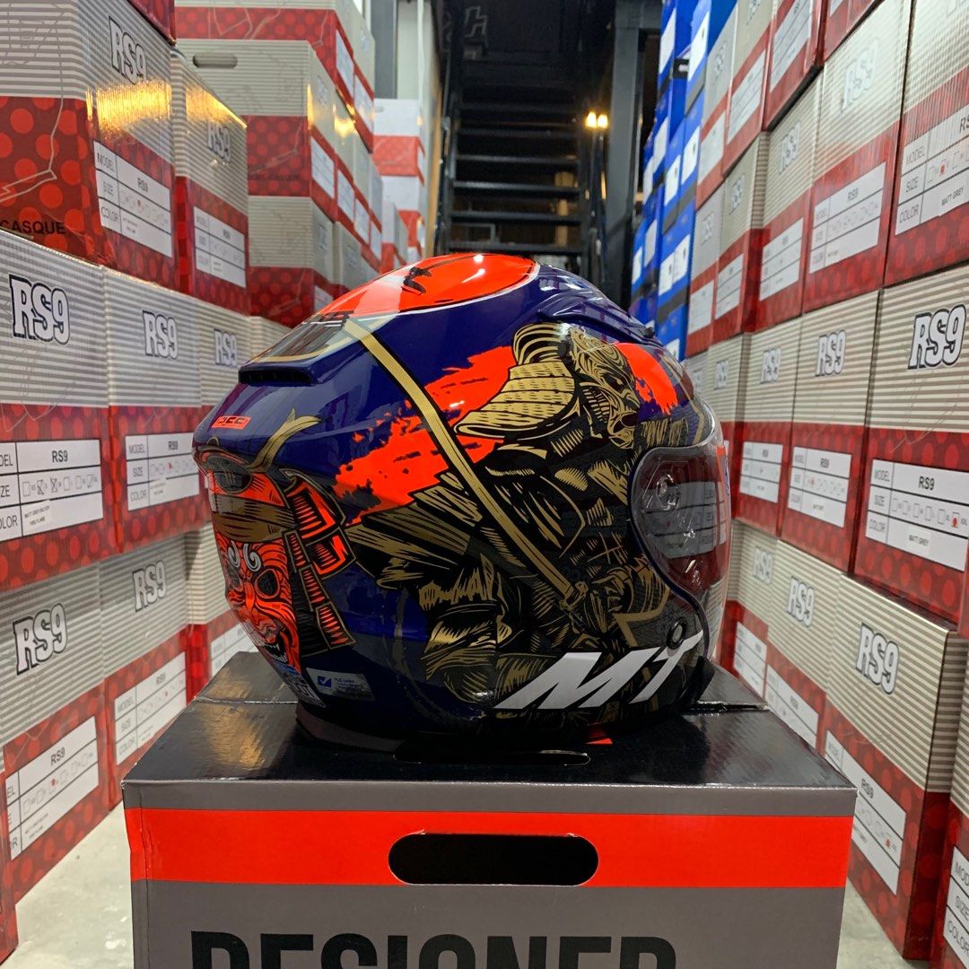 LIMITED EDITION!! PSB APPROVED!! MT Helmet SV Avenue Bushido Blue Grey ...