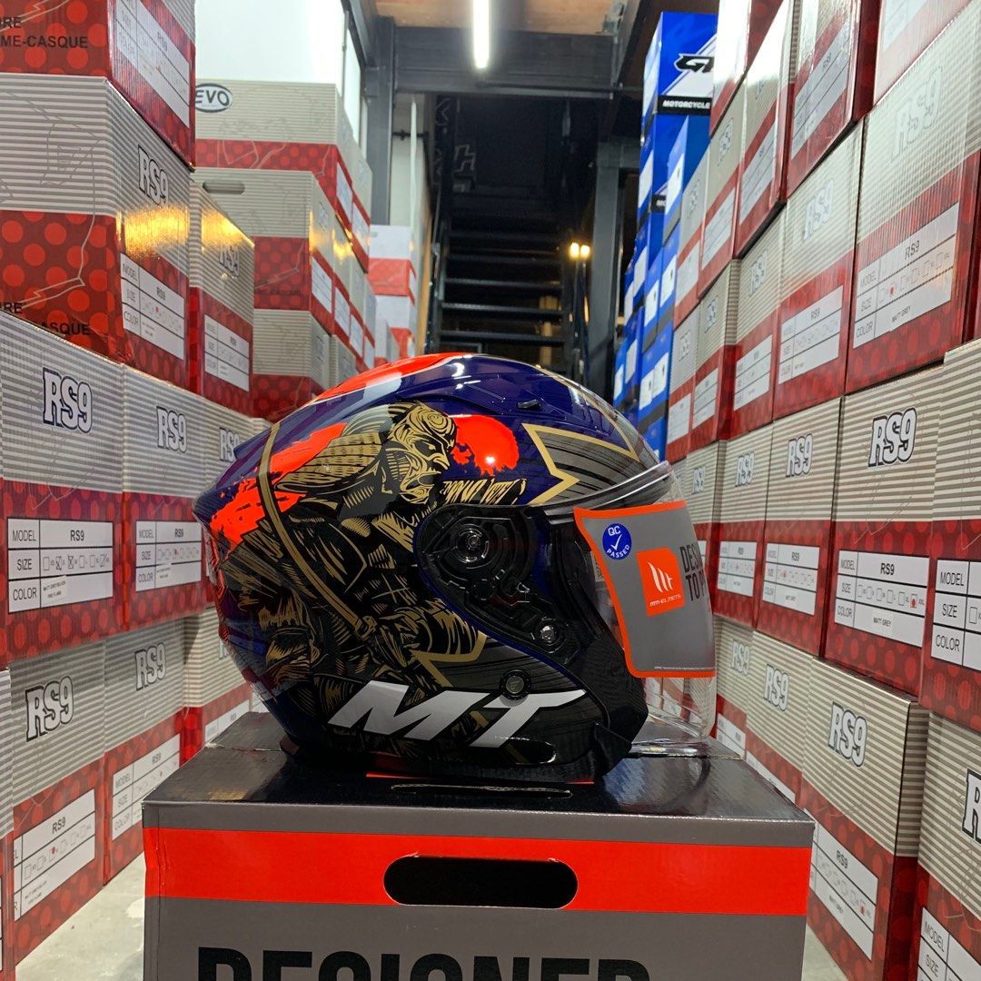 LIMITED EDITION!! PSB APPROVED!! MT Helmet SV Avenue Bushido Blue Grey ...