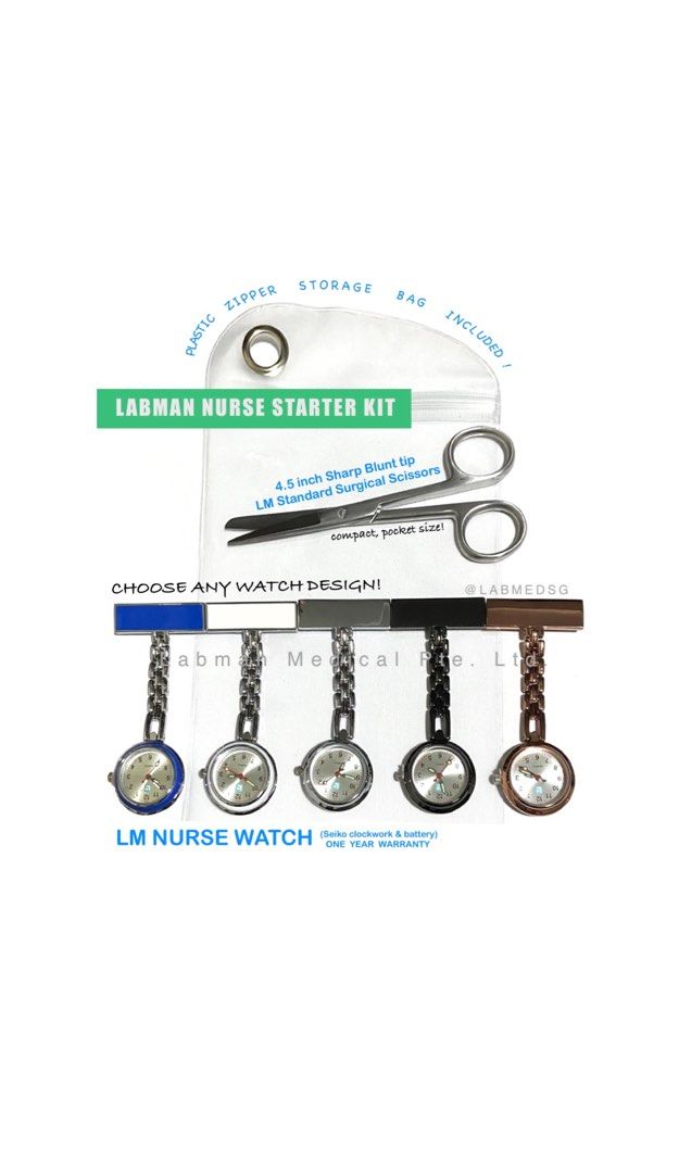LM Nurse Starter Kit (nursing Watch + surgical Scissors) by LABMEDSG Labman Medical READY STOCK ...
