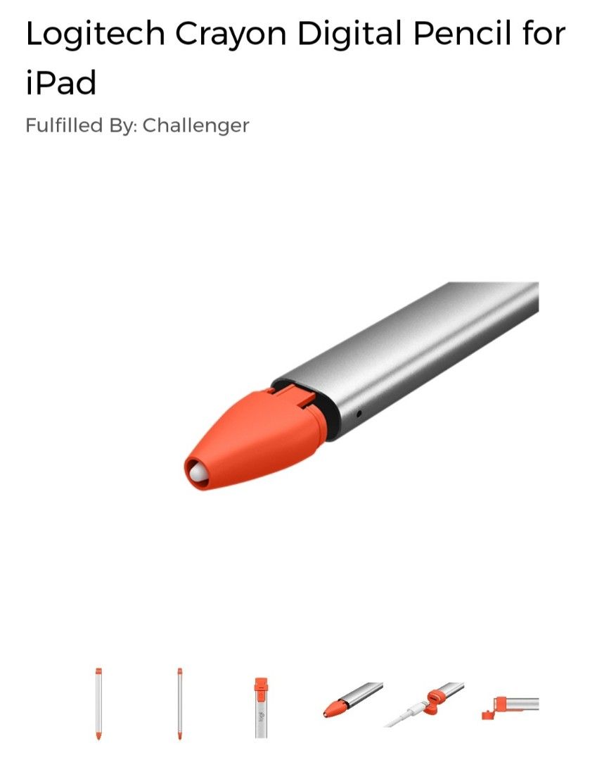 Logitech Crayon Digital Pencil, Computers & Tech, Parts & Accessories ...