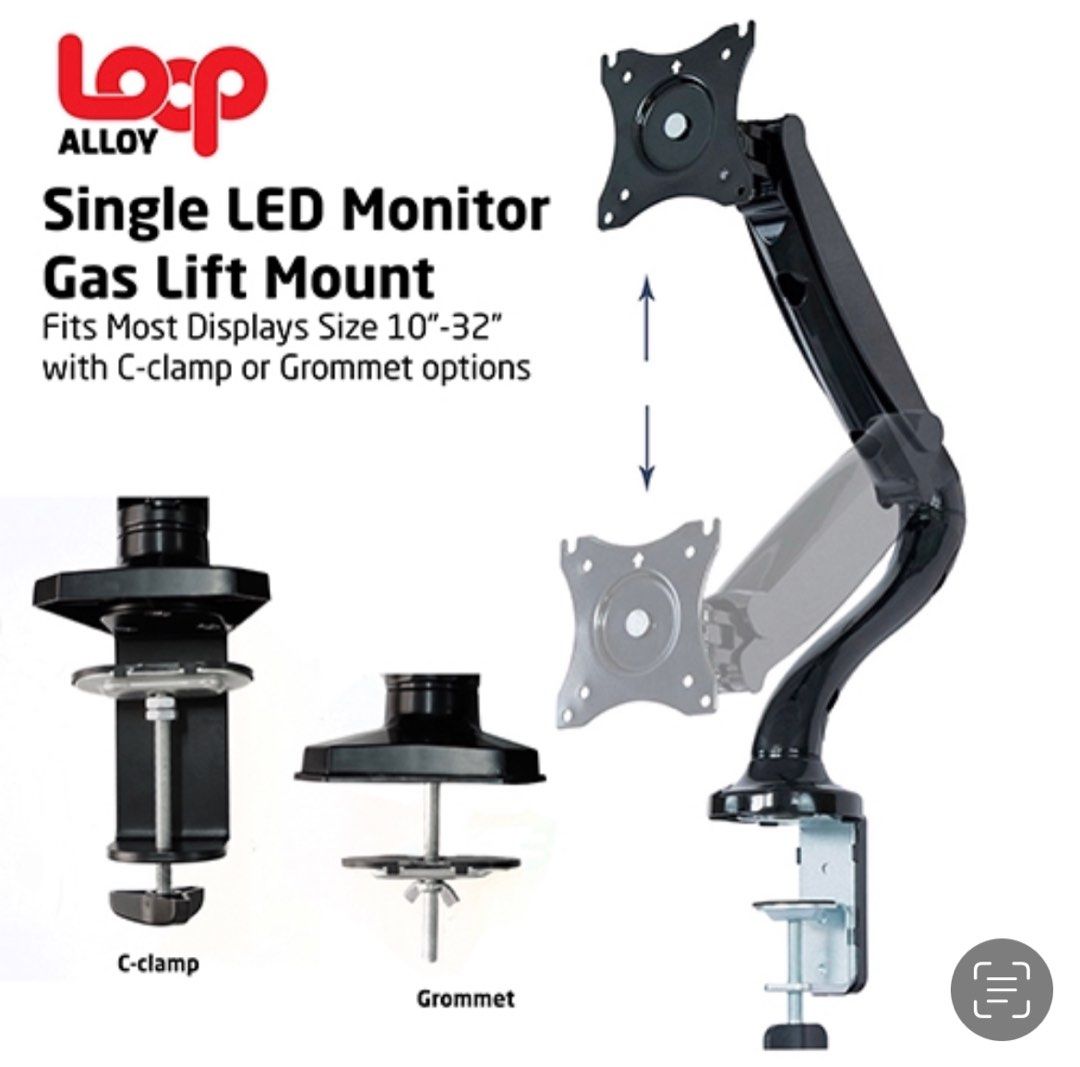 Loop Alloy Single Gas Lift Monitor Arm, Mobile Phones & Gadgets, Mobile & Gadget Accessories ...
