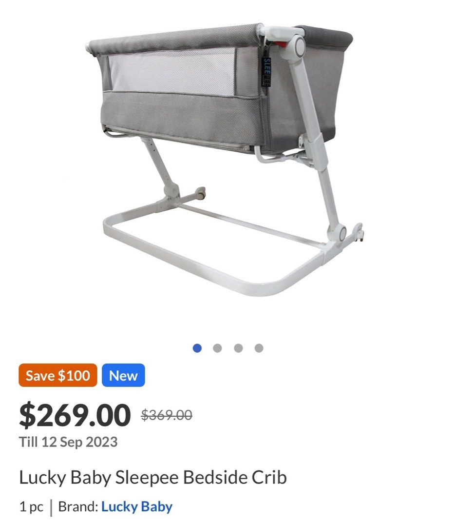 Lucky Baby Sleepee Side Sleeping Crib, Babies & Kids, Baby Nursery ...