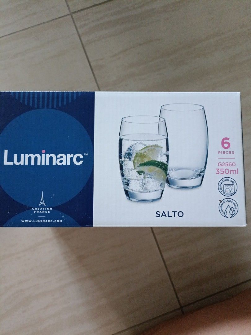 Luminarc dinnerware/ 6pc Glass 350ml/ glass container/, Furniture ...