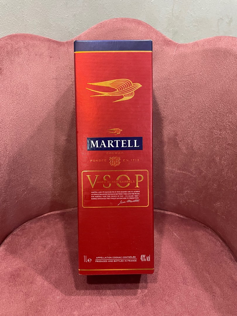 Martell VSOP Red Barrel 1L, Food & Drinks, Alcoholic Beverages on Carousell