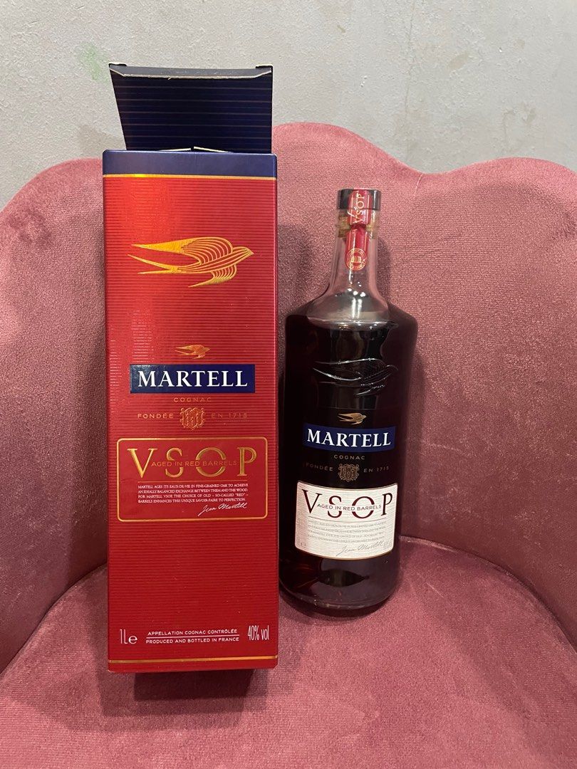 Martell VSOP Red Barrel 1L, Food & Drinks, Alcoholic Beverages on Carousell