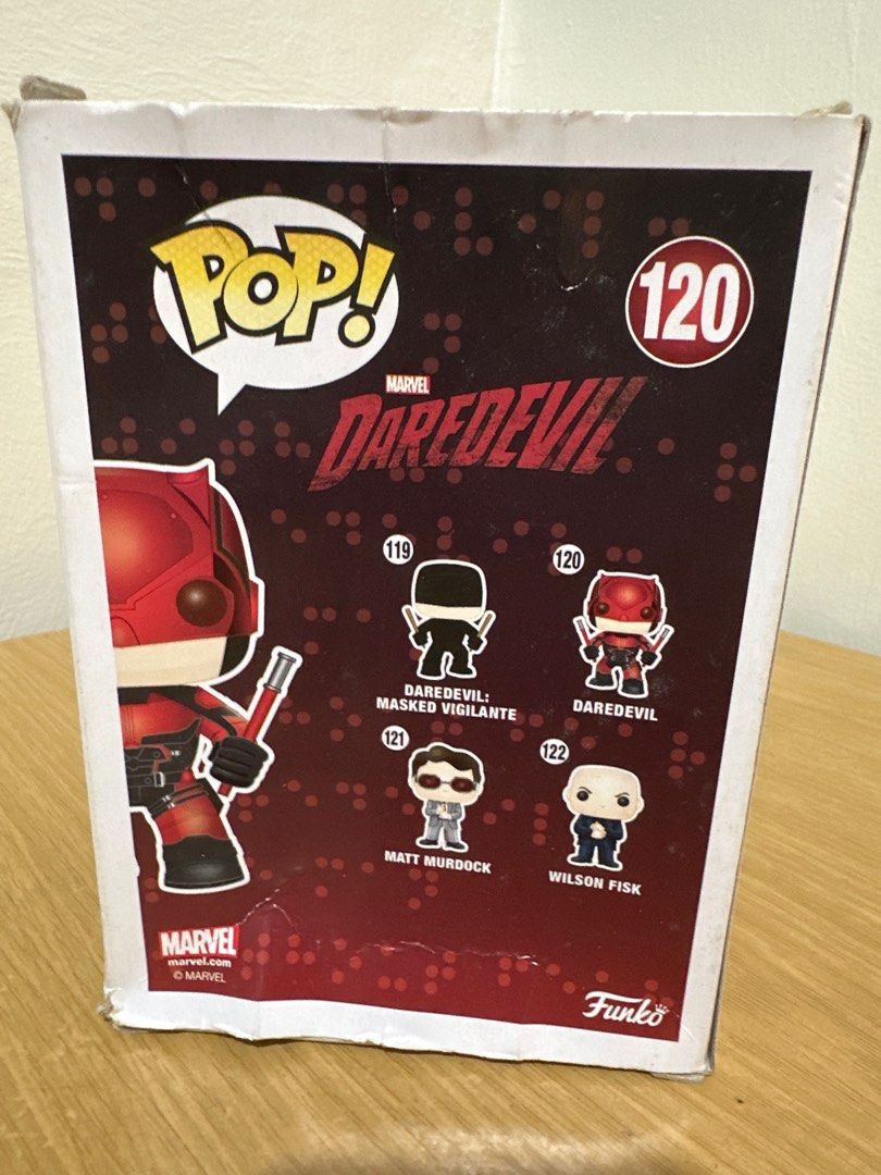 Marvel Funko Pop! DAREDEVIL 120, Hobbies & Toys, Memorabilia ...