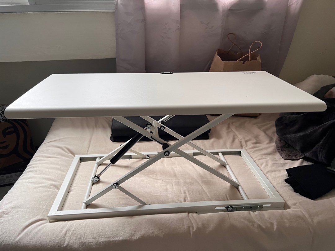 Metal standing desk lifting table converter, Furniture & Home Living ...