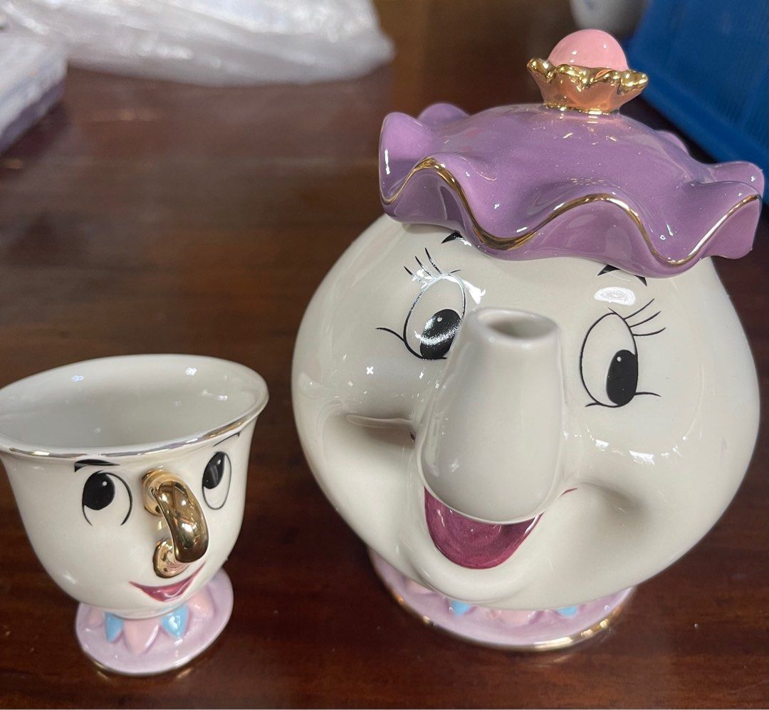 Mrs. Teapot and Chip Tea Pot Set (Beauty and the Beast), Furniture ...