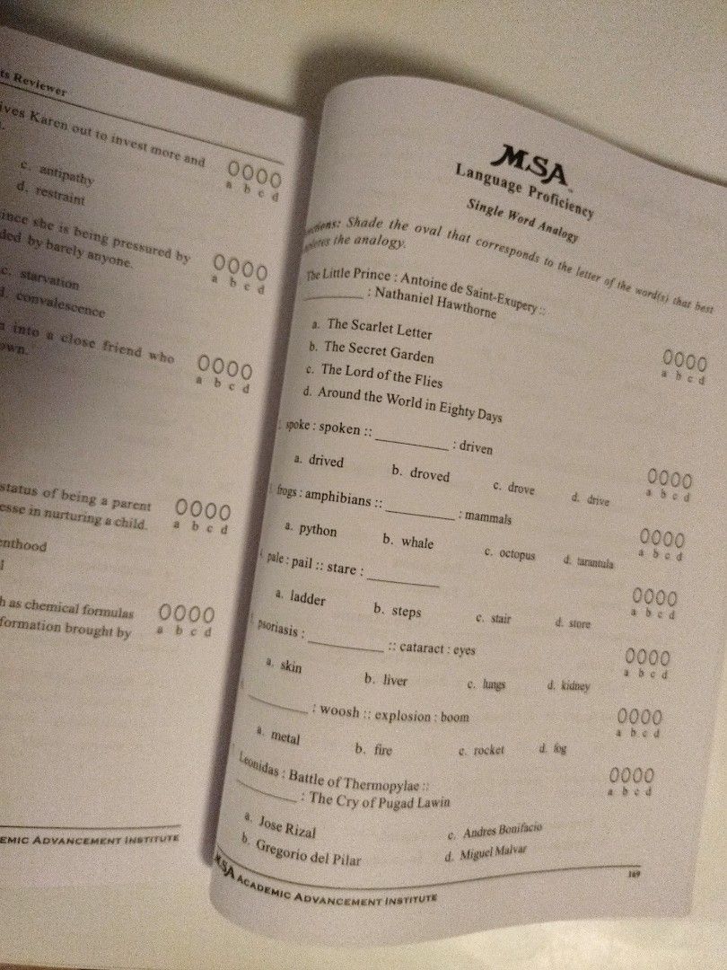 MSA Senior High School Reviewer, Hobbies & Toys, Books & Magazines ...
