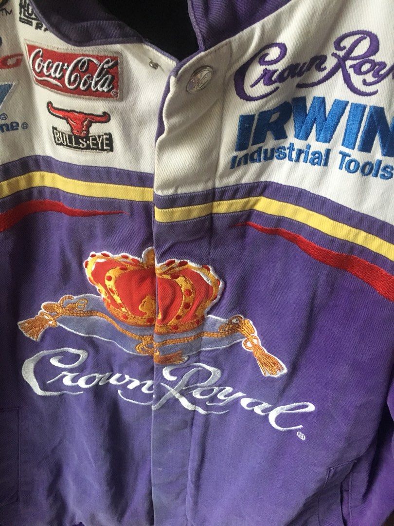 NASCAR vintage Crown Royal Race Jacket: CHASE Authentics, Men's Fashion ...