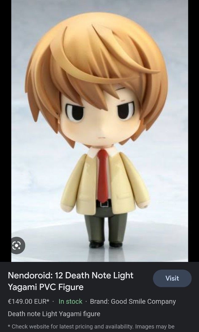 Nendoroid: 12 Death Note Light Yagami PVC Figure, Hobbies & Toys ...