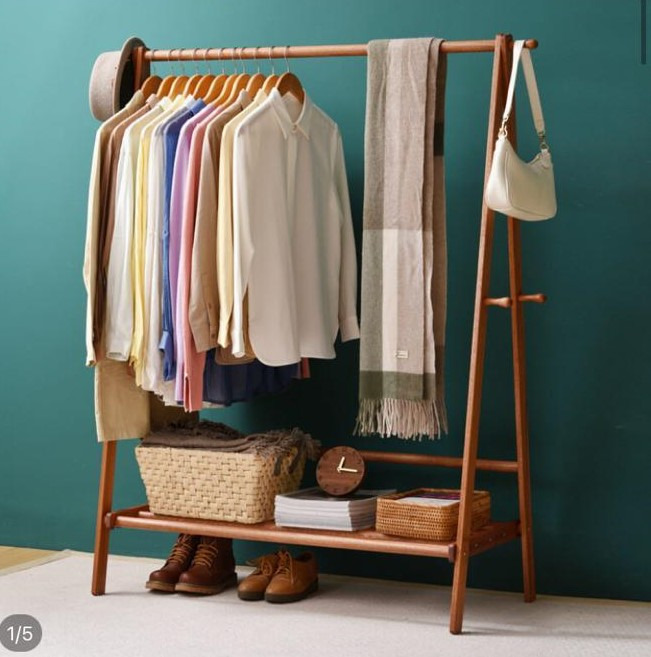 (NEW) Nordic wooden cloth rack, Furniture & Home Living, Furniture ...