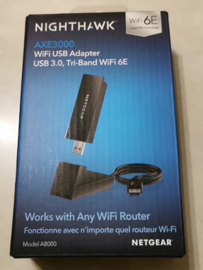 Nighthawk Wireless AXE3000 WiFi 6/6E USB 3.0 Adapter (A8000), 電腦＆科技, 電腦 ...