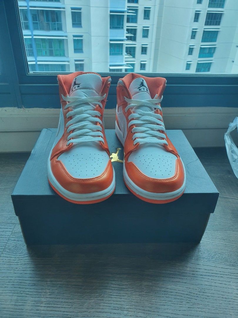Nike Air Jordan 1 Electro Orange Shoes, Men's Fashion, Footwear ...